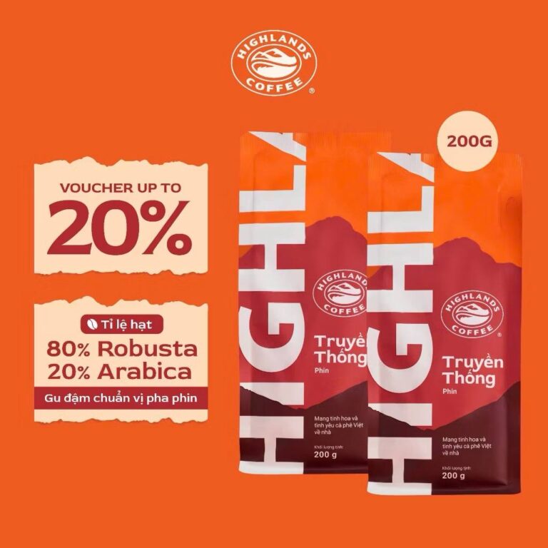 Voucher Highlands Coffee - Voucher Highland Mua 1 Tặng 1